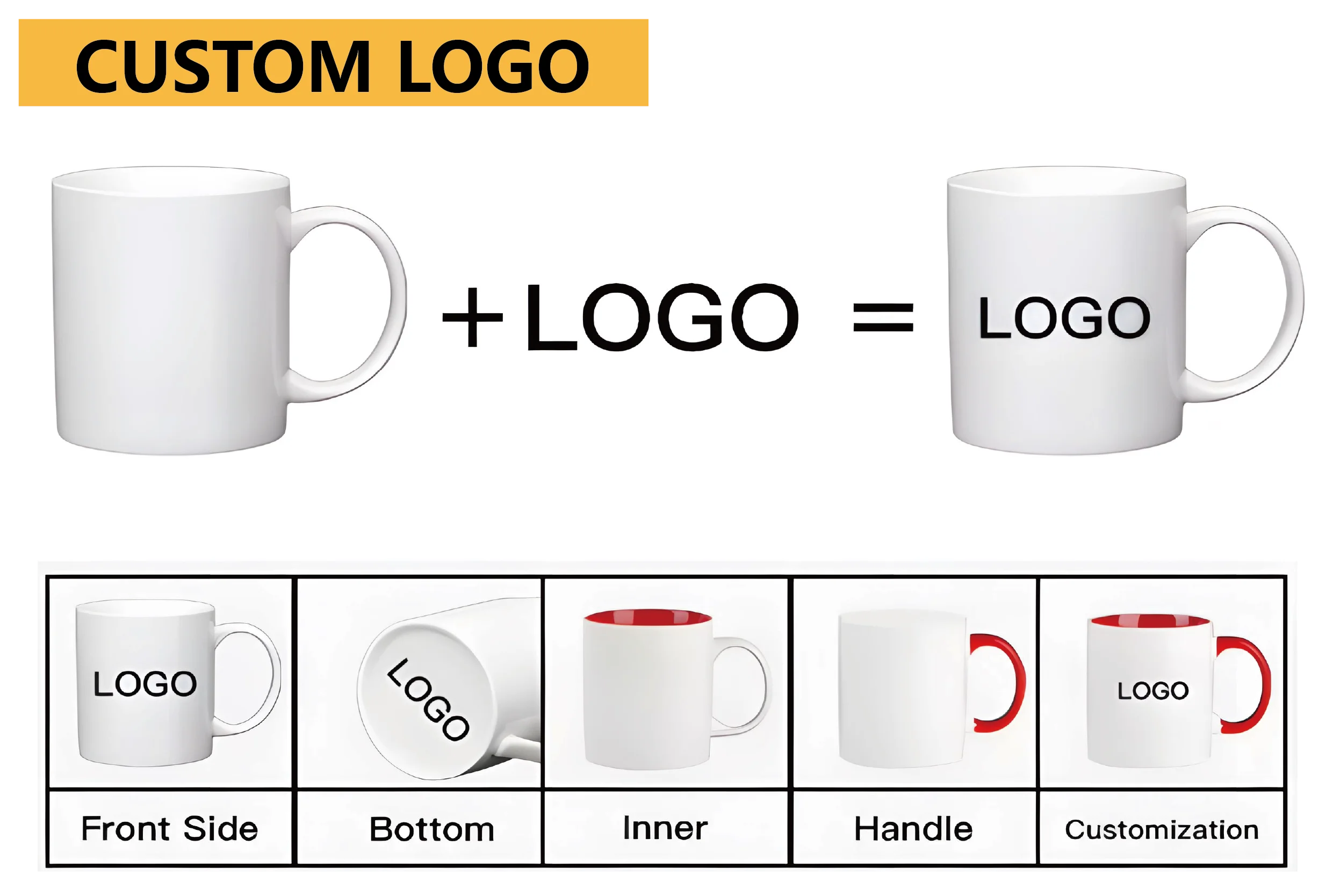 Embossed Color Glaze Ceramic Coffee Cups Classic ODM Mug Set 440ml Eco ...