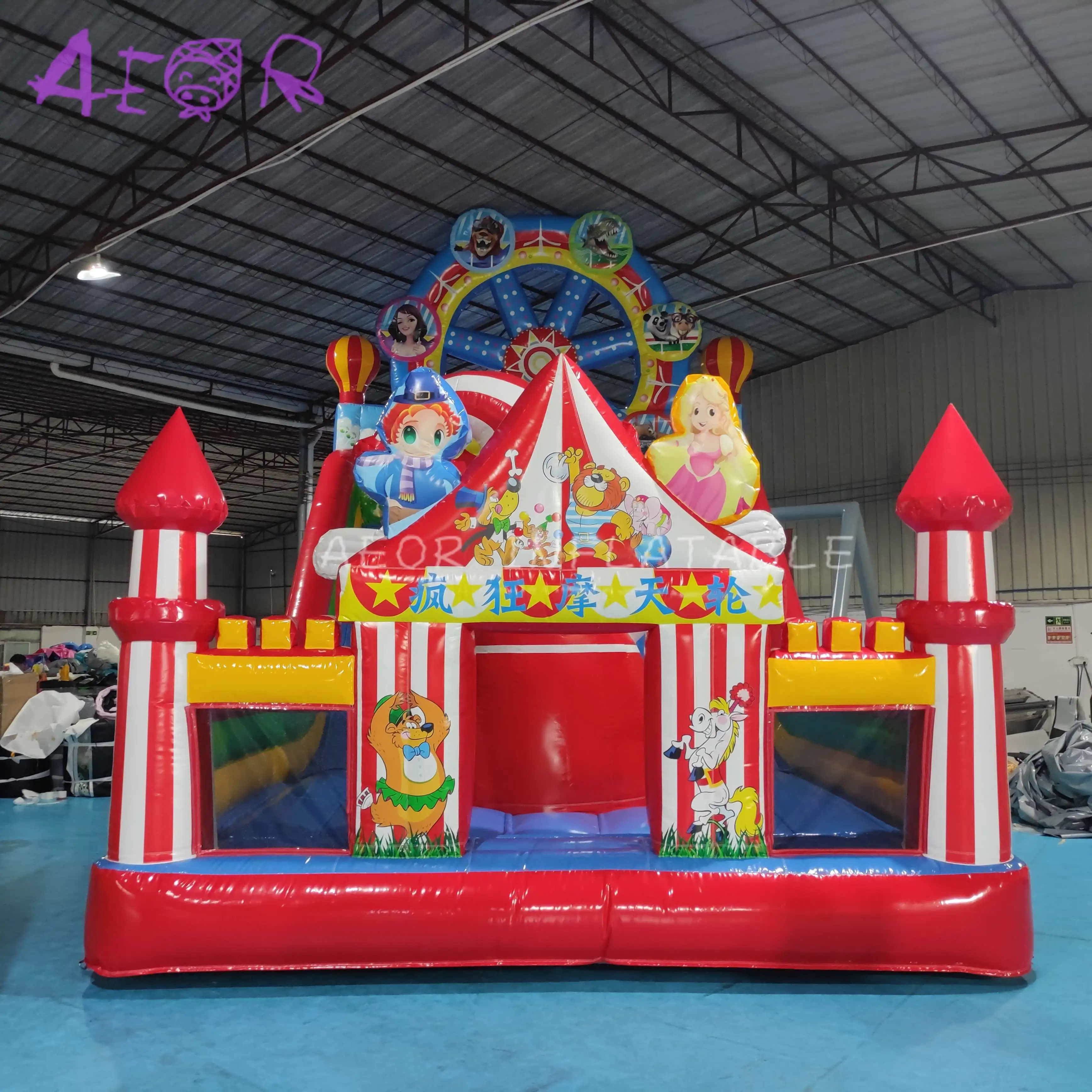 Modern Commercial Bounce Slide Mario Themed Inflatable Bouncer Jumping ...