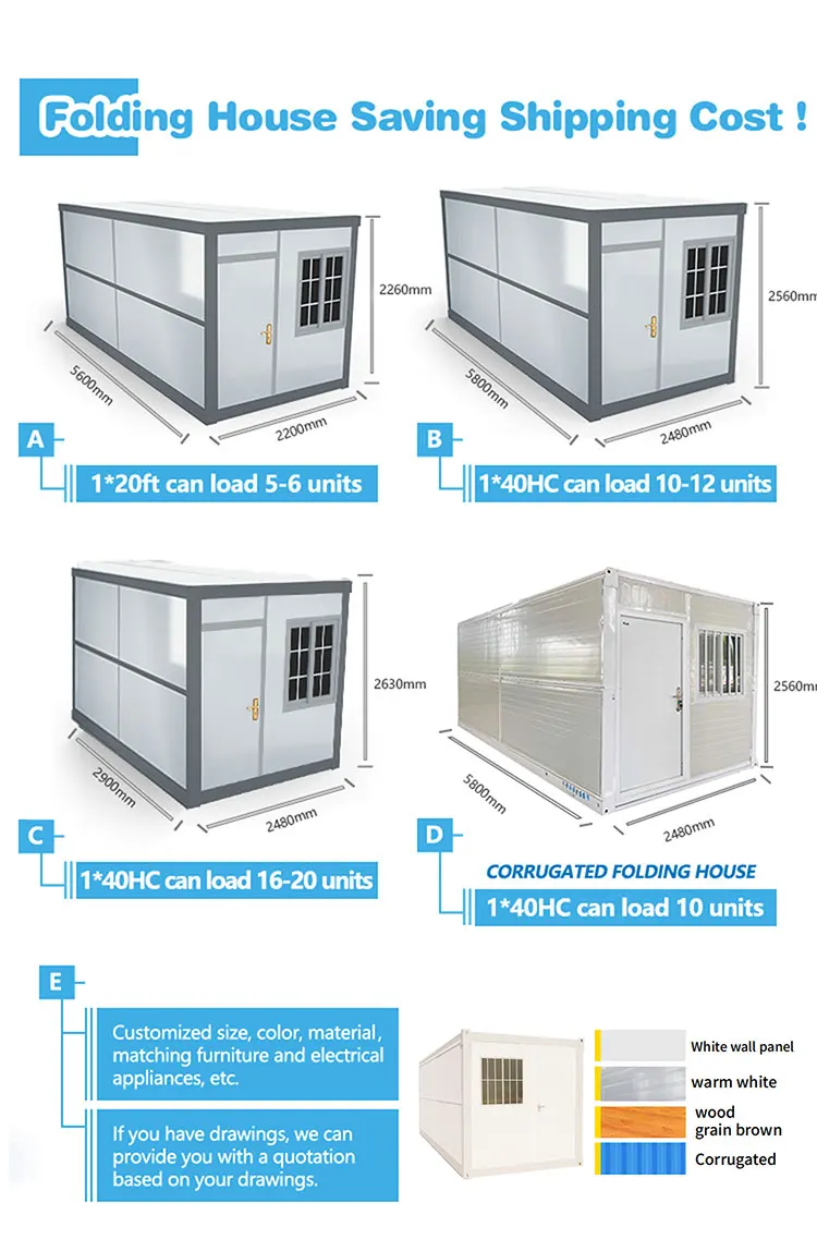 Folding House Desert Folding Container House Hotel Camp 20ft 40ft Size ...