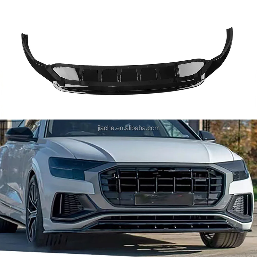 Carbon Fiber Front Lip Bumper Spoiler Three-section for Audi Q8 Sport ...