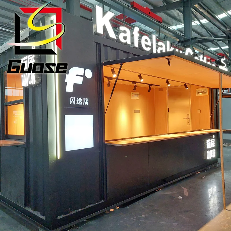 Custom Made Movable Bar Cafe Store - 20ft Shipping Container