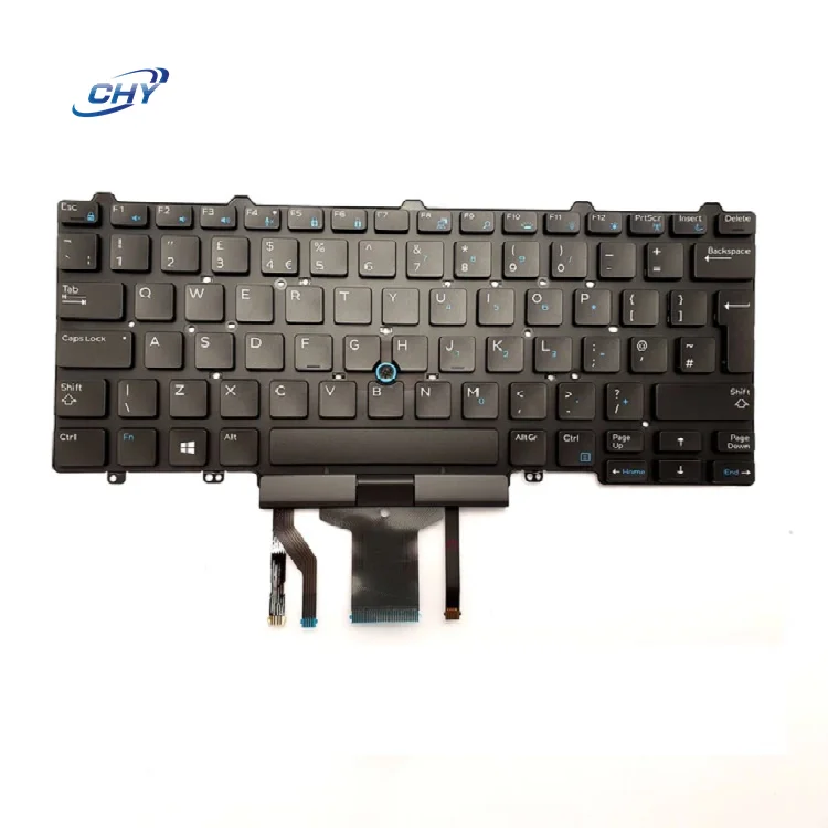 Replacement Laptop Keyboard for Dell Latitude E5450 E5470 5480 5490 UK ...