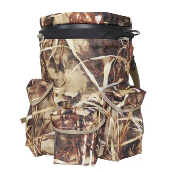 Custom Camouflage Hunting 360 Swivel Seat With Backpack Hunting Plastic ...