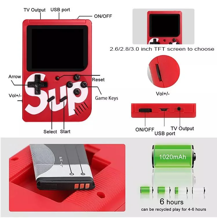 Factory Customized Portable Sup Mini Handheld Console 400 In 1 Consoles ...
