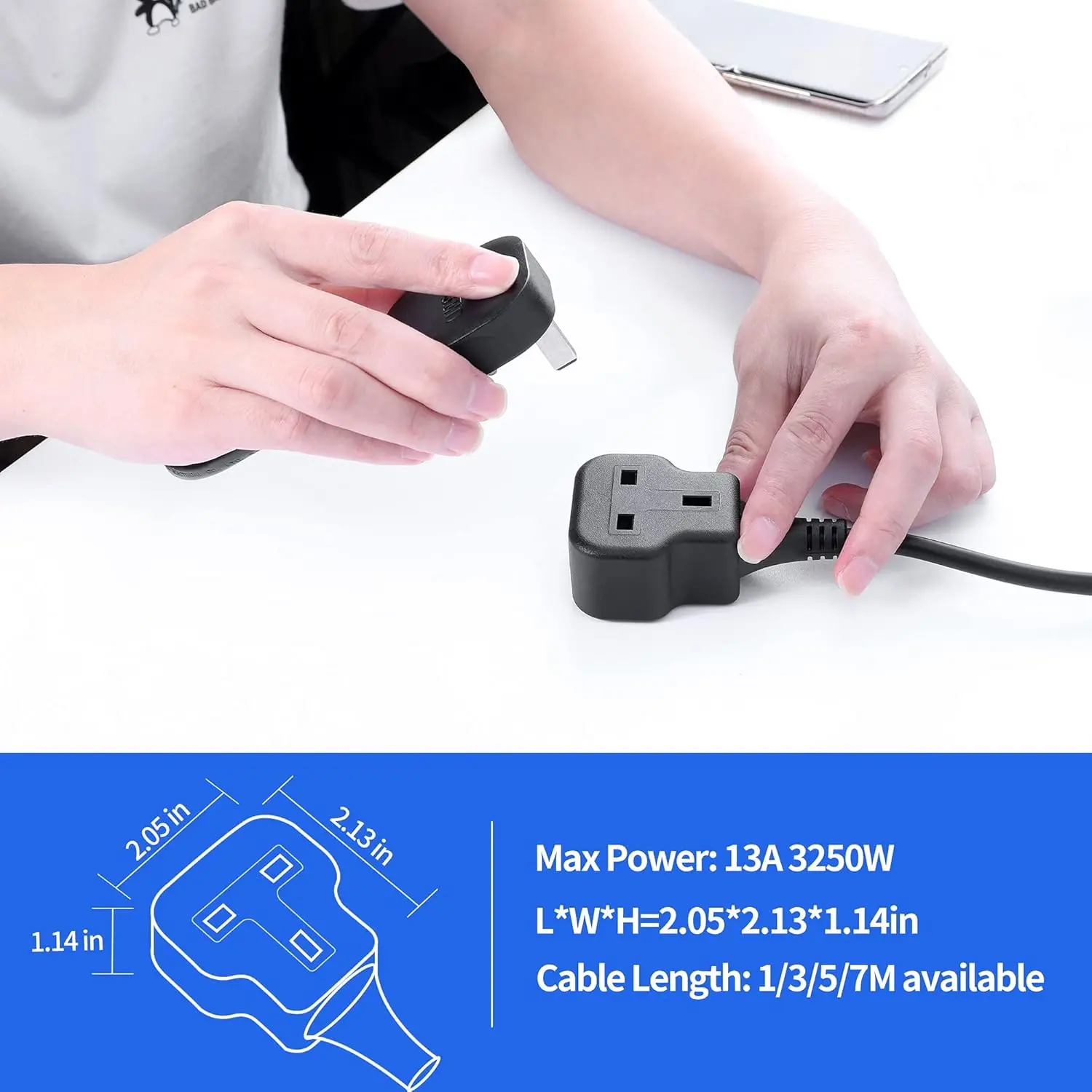 UK BS1363 Standard 13A Fuse - Heavy Duty Extension Cords