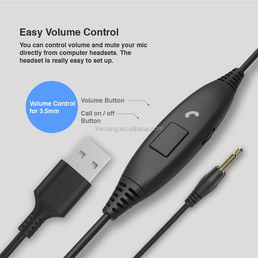 2.5mm 3.5mm In-line Control Wired Headset With Microphone.3.5mm Headset ...