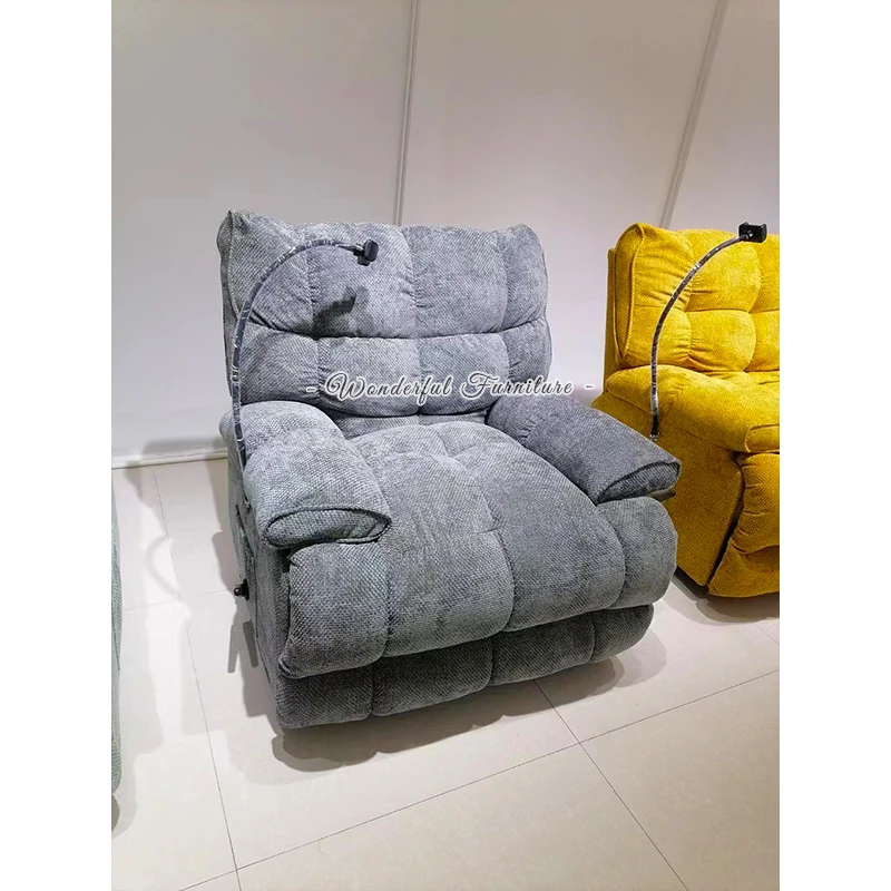 Modern Living Room Relaxing Sofa Soft Chenille Single Sofa Comfortable ...