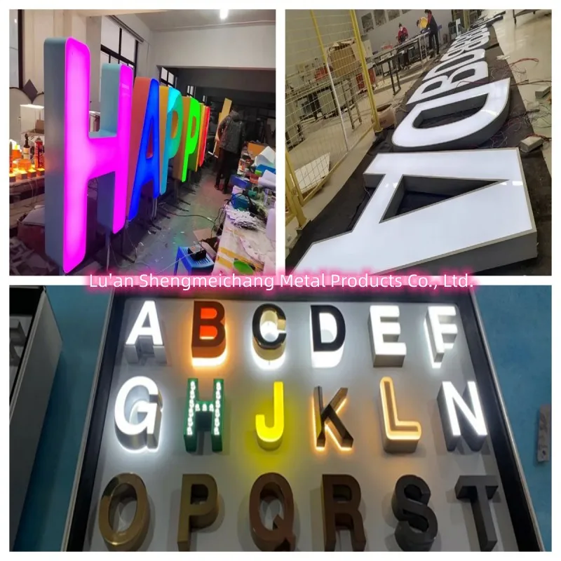 Custom 3d Led Backlit Letter Signage Led Backlit Logo Stainless Steel ...