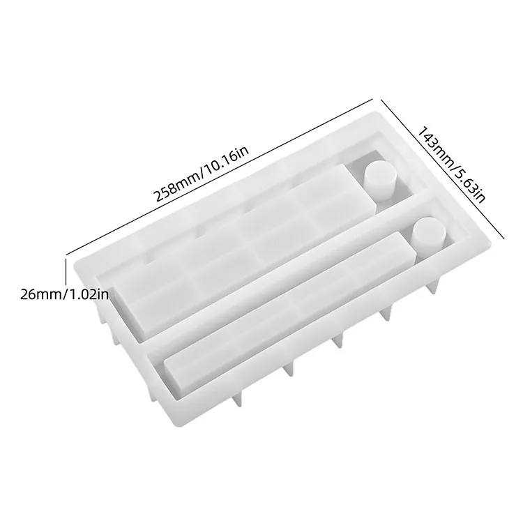 YS Rectangle Candle Box Silicone Molds Gypsum Candle Holder Container ...