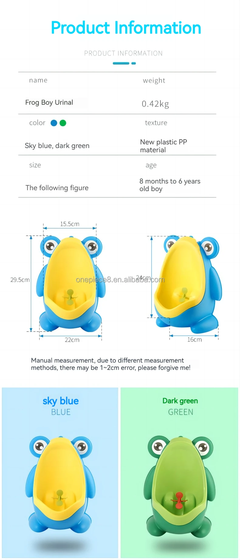 Cute Frog Baby Boy Potty Toilet Urinal Kids Travel Potty Training Frog ...