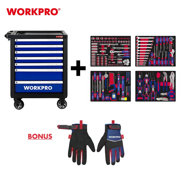 WORKPRO 7-Drawer Roller Cabinet - Durable Tool Storage