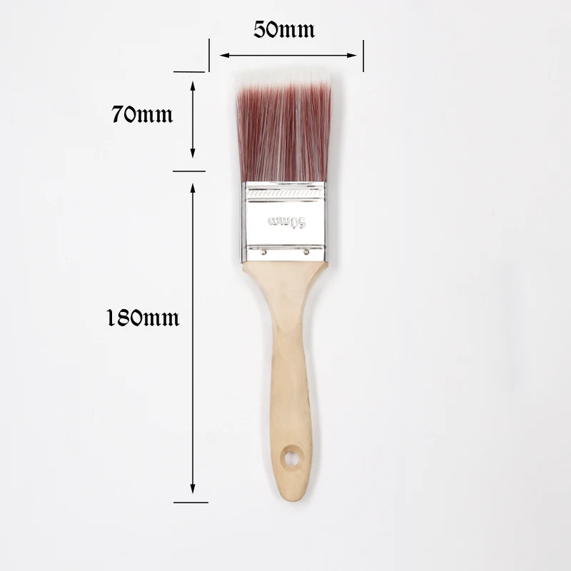 Synthetic Filament Custom Paint Brush Wooden Handle Bulk Nylon Paint ...