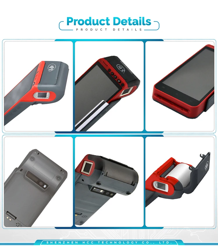 4G POS Support Fingerprint+scanner OEM NFC QR Code Android POS Terminal ...
