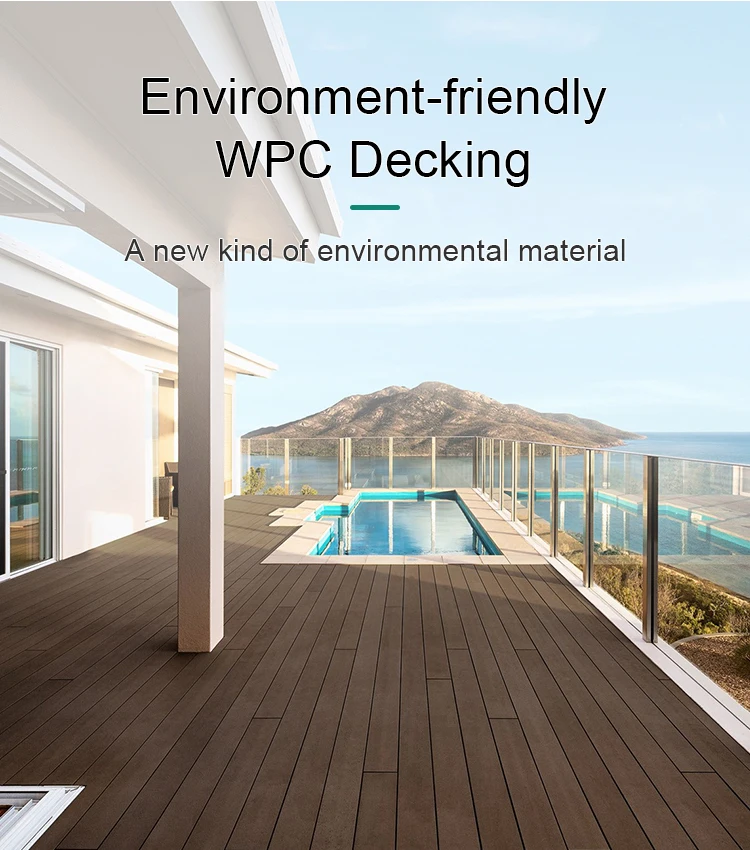 Custom Modern WPC Outdoor Decking Board 3D Embossing Wood Grain ...
