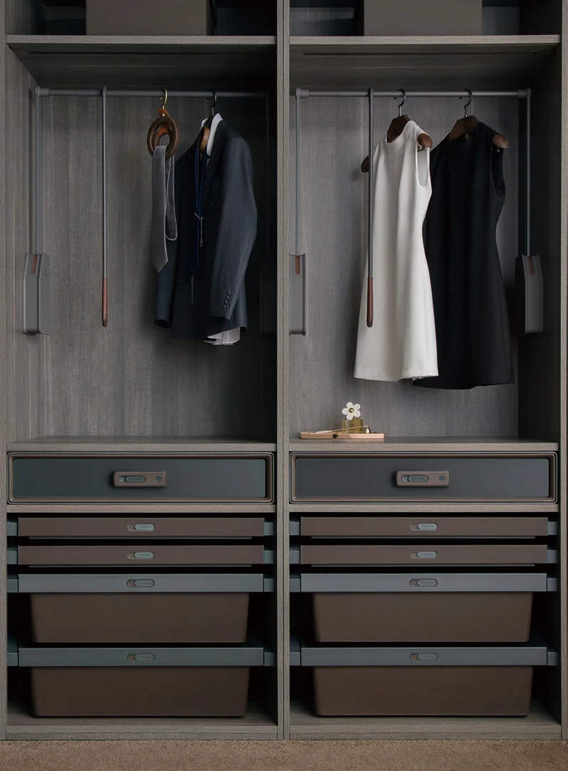 KELEN 2025 Walk in Closet Modern Wooden Board Modular Custom Glass ...