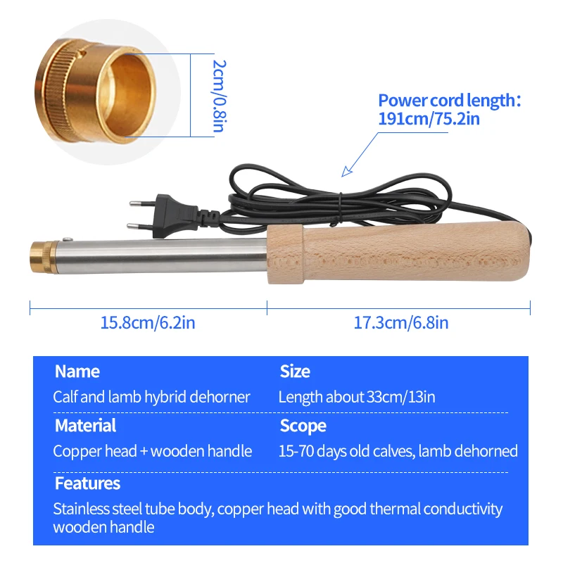 Veterinary Instrument - Electric Calf Dehorner for Bloodless Horn Cutting