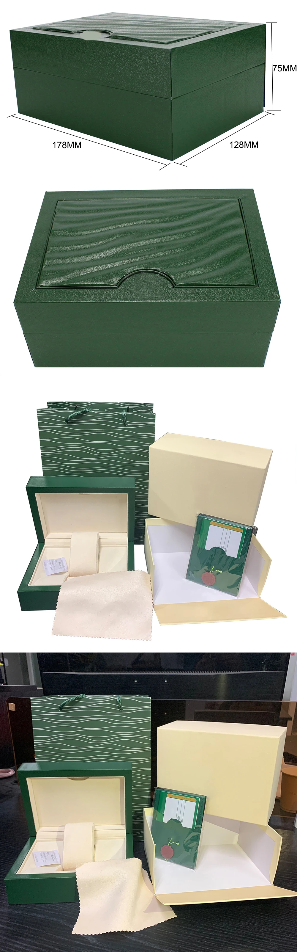 Custom Luxury Green Leather Watch Box - OEM & Gift Packaging