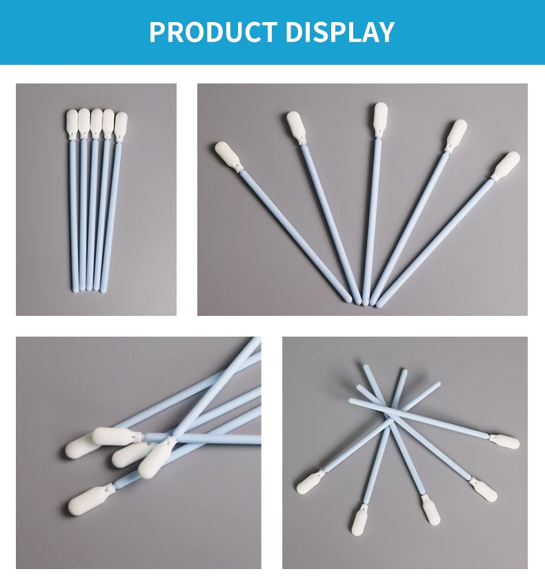 Foam Swabs Industrial Disposable Lint Free Cleanroom Polyester Head ...