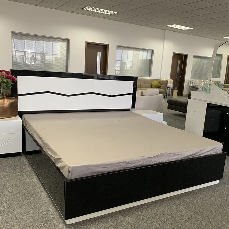 Luxury High Gloss Bedroom Set - Modern & Adjustable Furniture