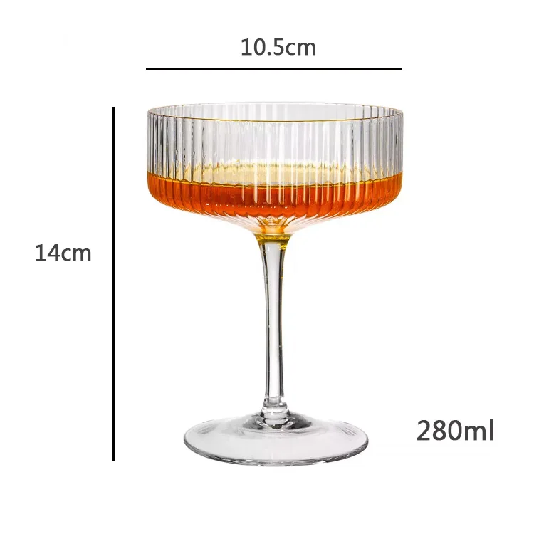 Evershine Cocktail Glasses - Elegant Champagne Martini Goblets