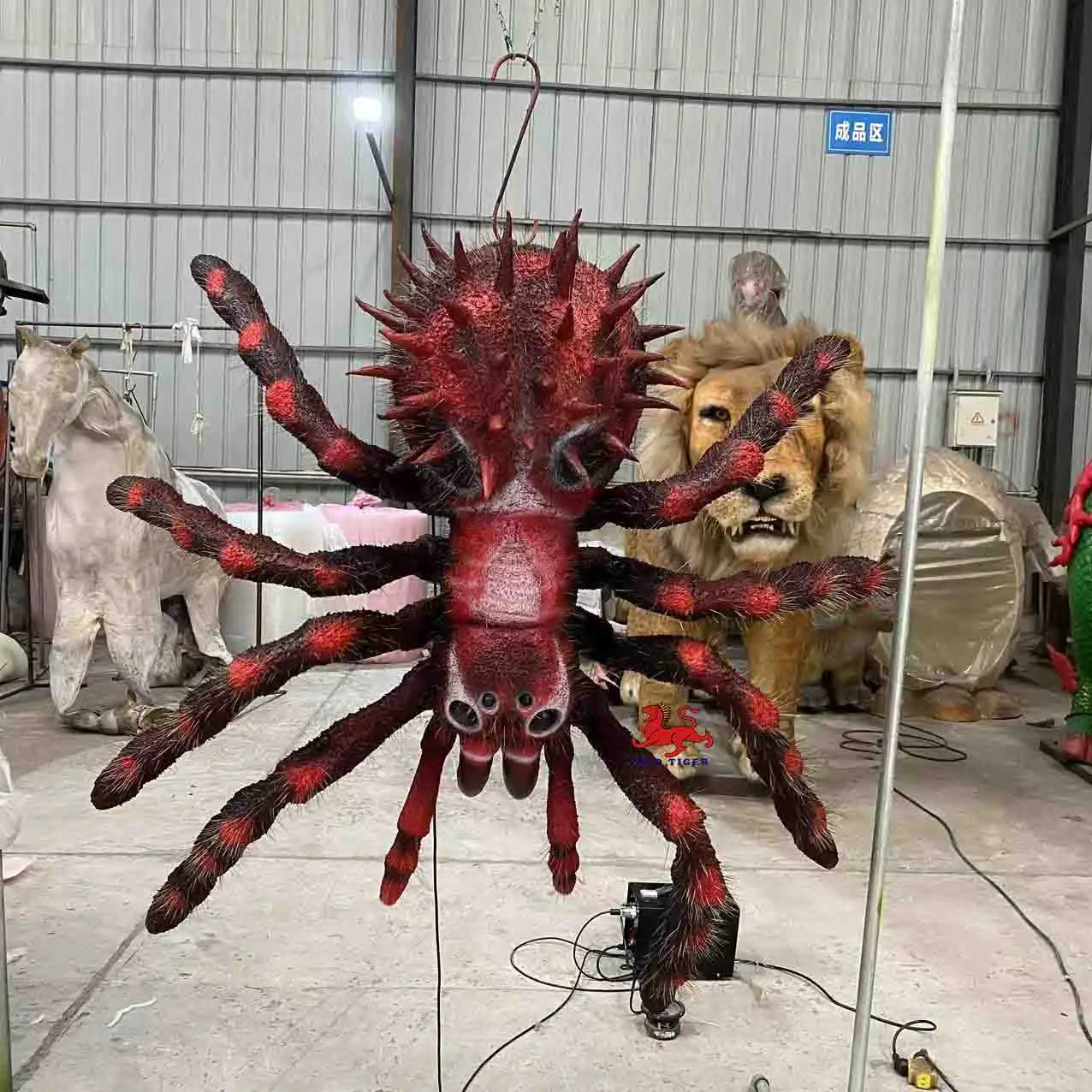 High Simulation Life Size Amusement Animatronic Big Spider Model ...