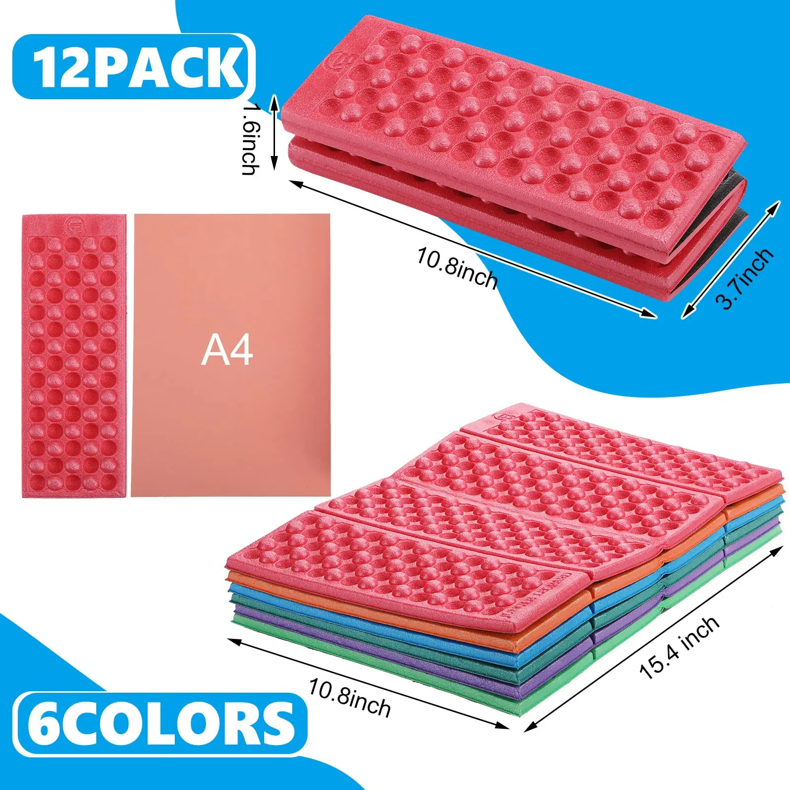 Picnic Camping Foam Pad for Floor Foldable Hiking Sit Pad Waterproof EVA Foam Seat Cushion ...