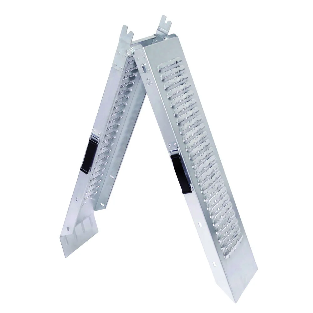 Manual Folding Steel Ramp Silver Truck Loading Galvanize 400kg/pairs ...