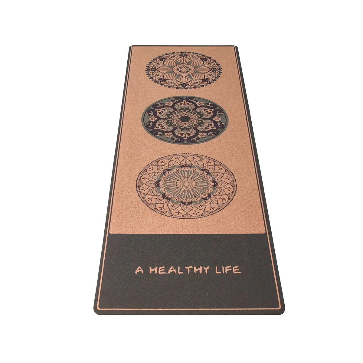 New Design Ecological Non-slip Cork Tpe Yoga Mat Handle Bag Set Fitness ...