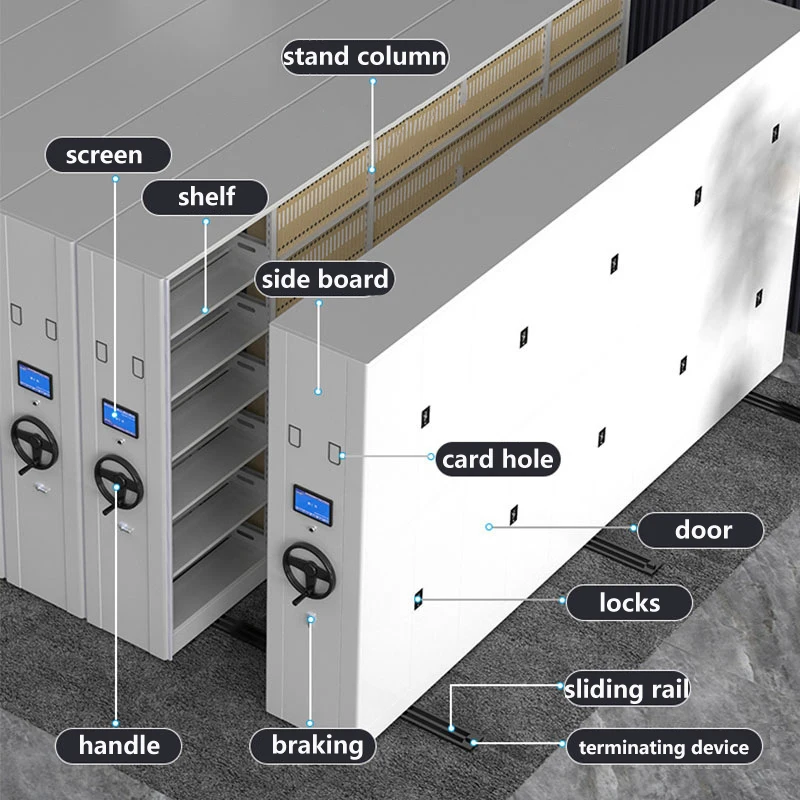 Customized Movable Electric Intelligent Library Shelves
