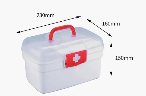 Medical Box First Aid Empty Medicine Storage Box Family Emergency Kit ...
