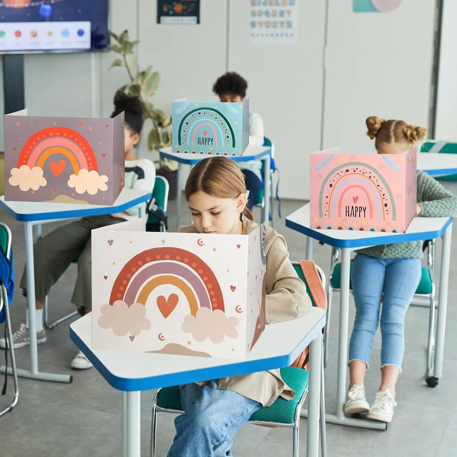 Wholesale Classroom Desk Divider Desk Privacy Panel Privacy Boards For ...