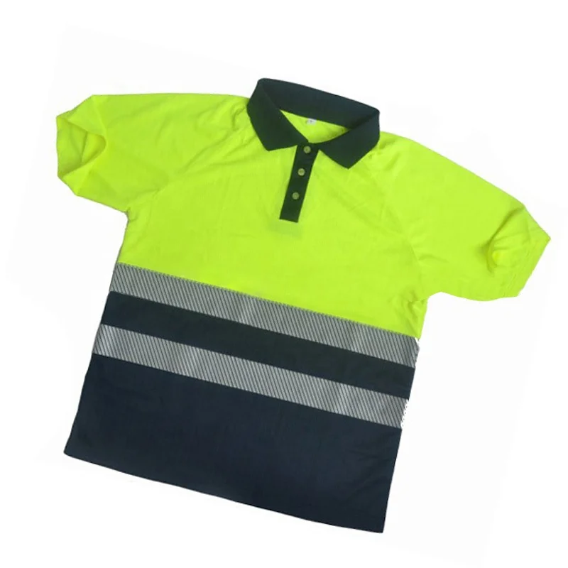 Multi Color Short Sleeve High Visibility Reflective Shirt Hi Vis Polo ...