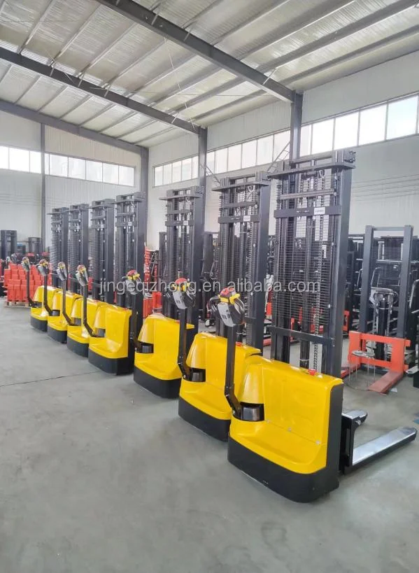 2T Stand on Type Electric Pallet Forklift Reach Lifting Full Electric ...
