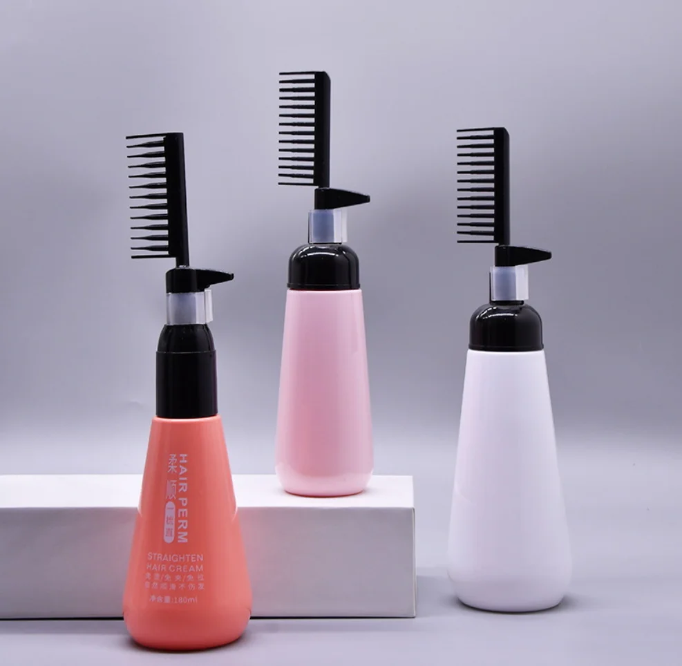 Wholesale Plastic Empty Dye Hair Bottle Oil Comb 250ml Styling Tool ...