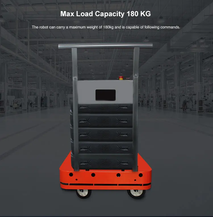 New Automated Mobile AGV Robot Electric Dolly Delivery Robot
