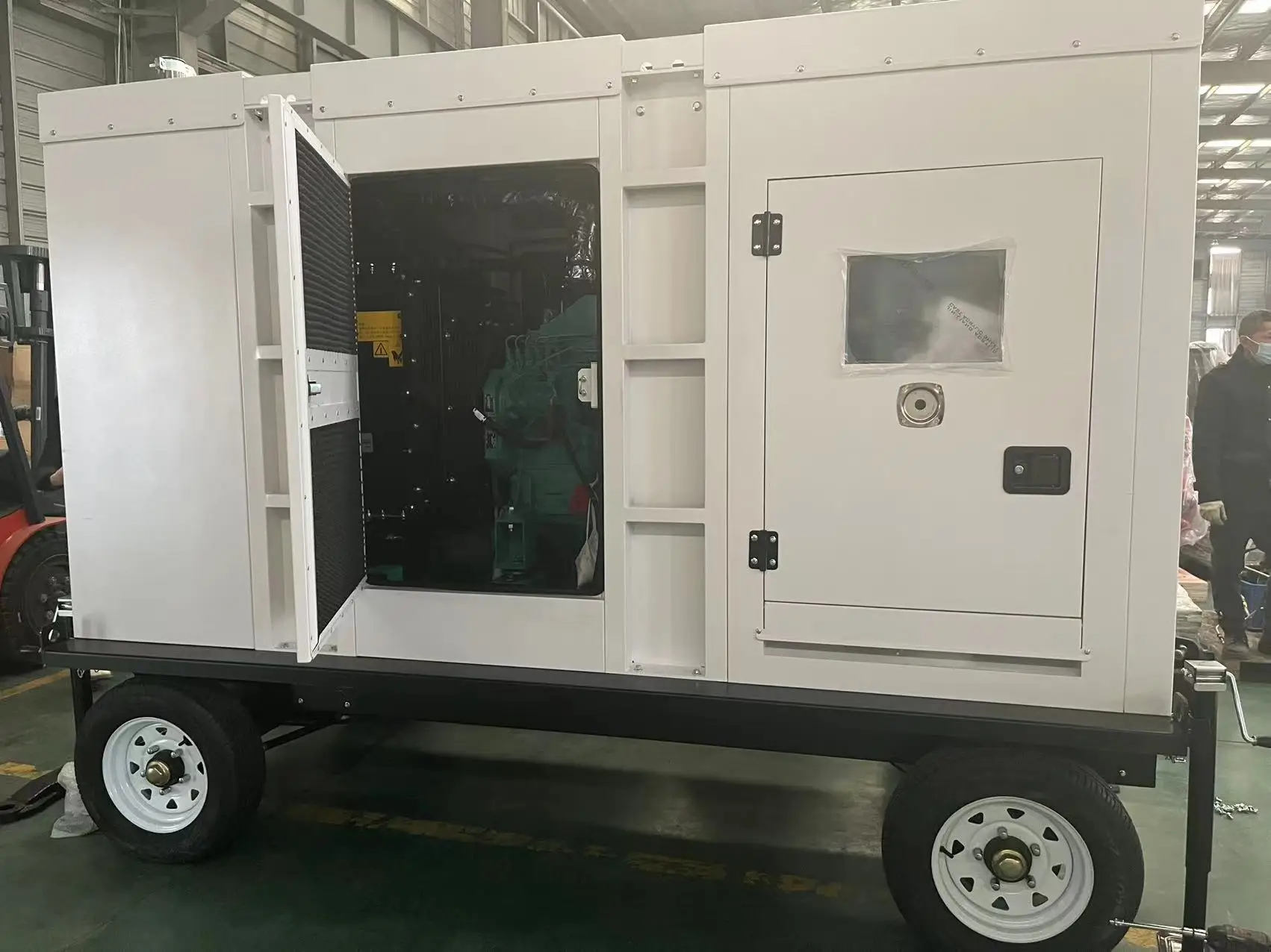 Mobile Trailer Generator 80kw 100kva 220v With Four Wheels Electric ...