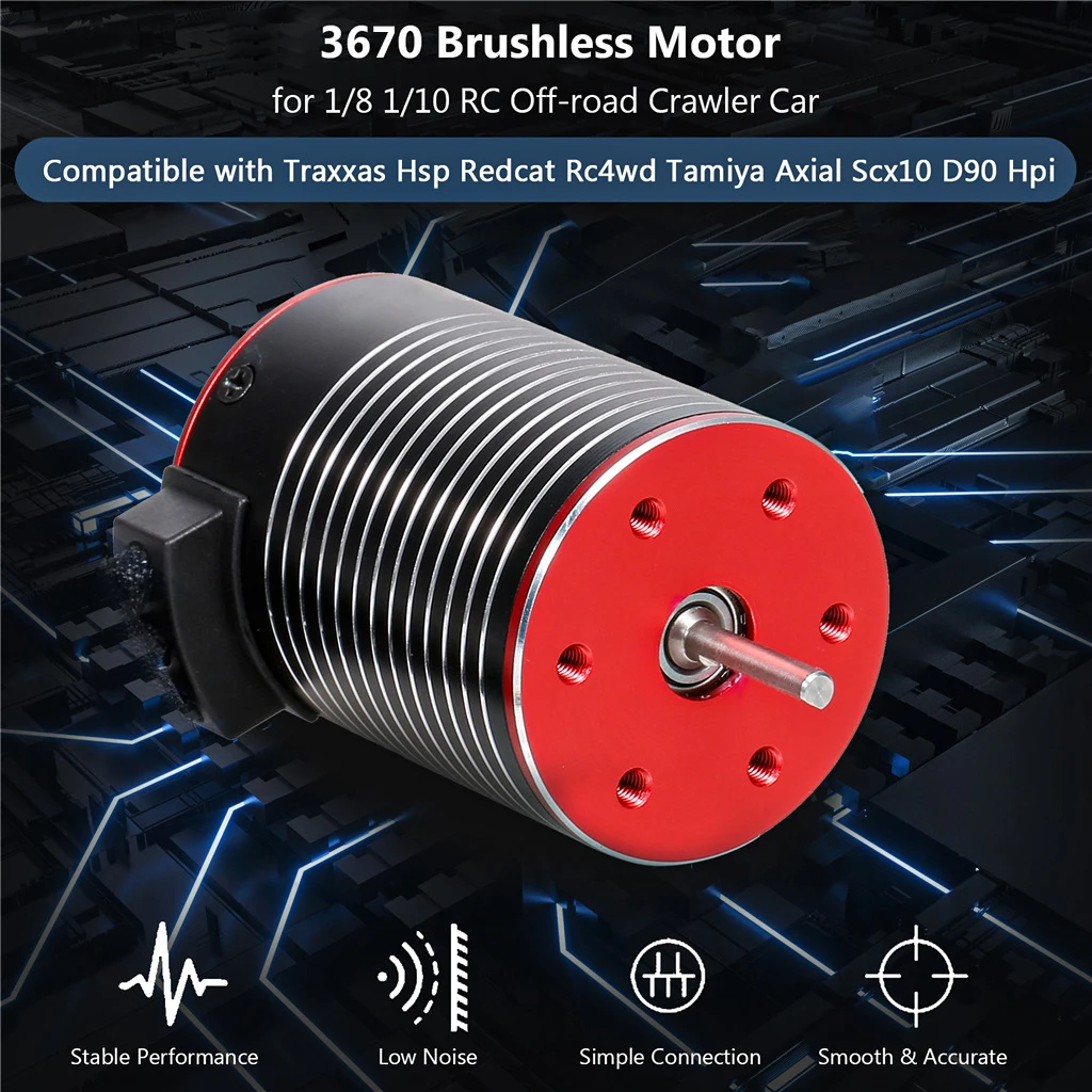 RC 3670 Brushless Motor for Axial Traxxas TRX4 RC Crawlers