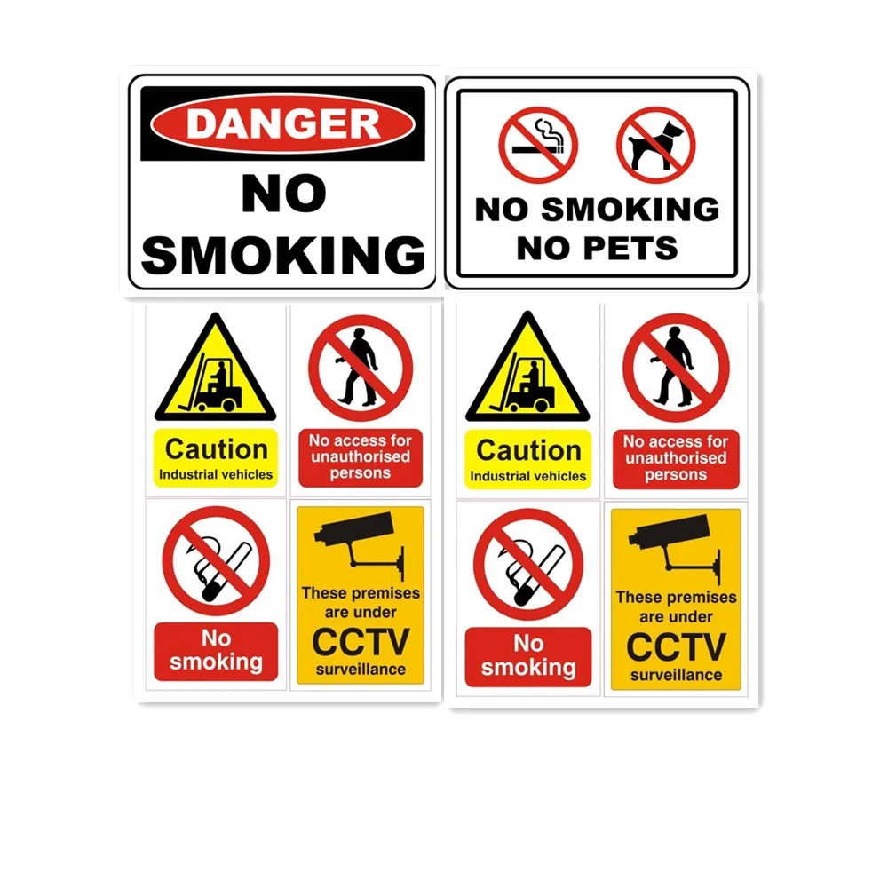 Custom Safety Warnings Signes Big Sticker Reminder Warning Gym Candle ...