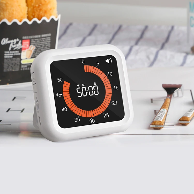 Visual Digital Timer for Kitchen - Smart Silent Rotary Timer, Eco ...