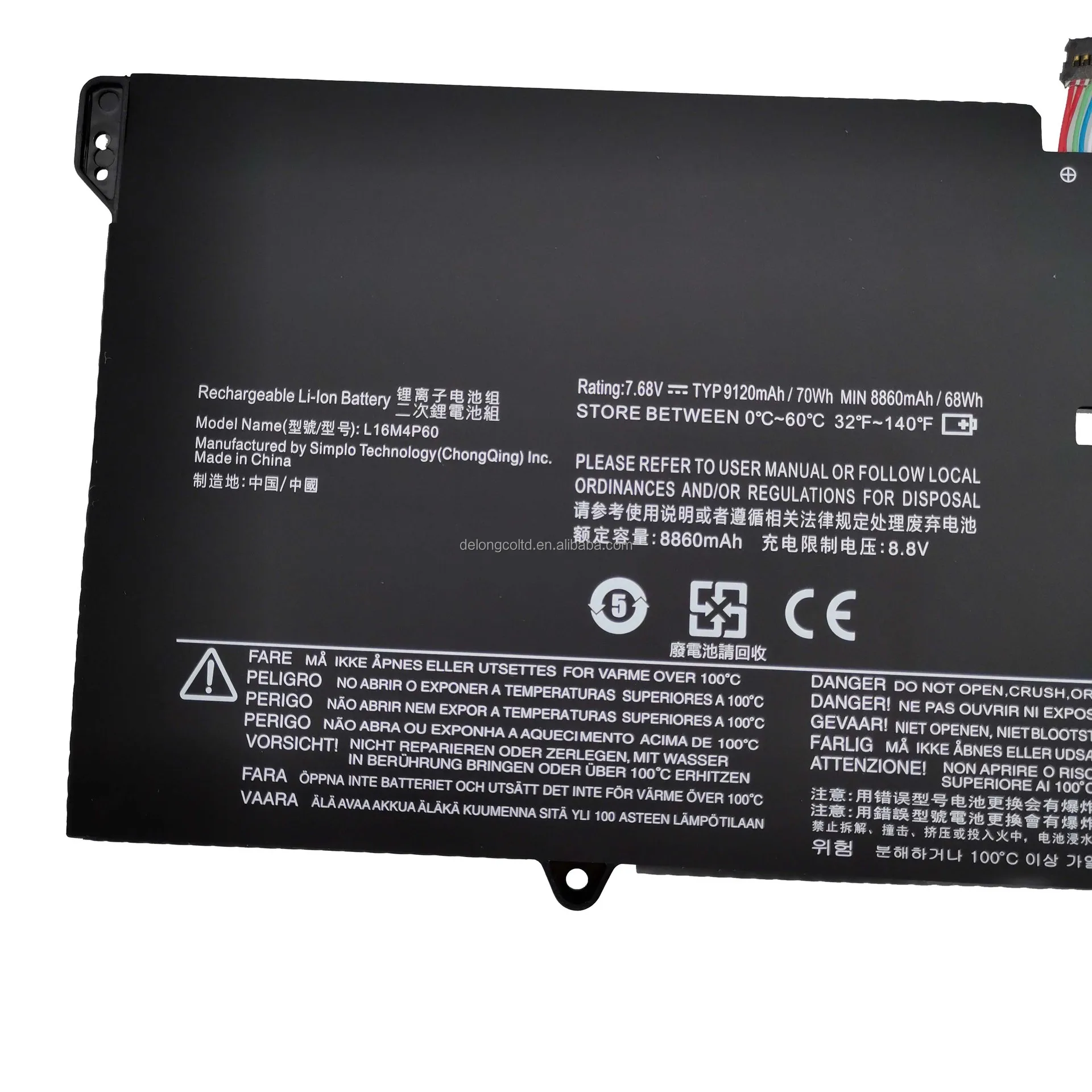 7.68v/70wh New Genuine L16m4p60 L16c4p61 Battery For Lenovo Yoga 6 Pro ...