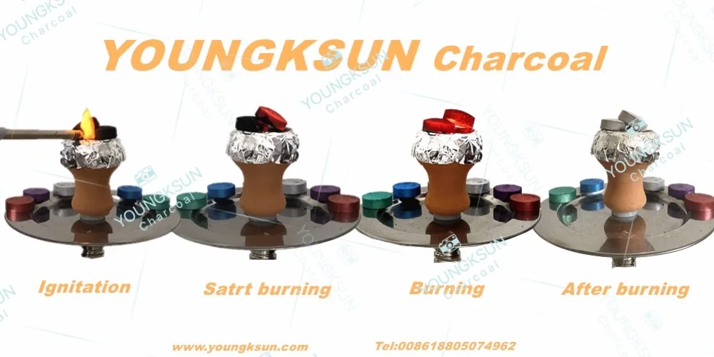 Yks 40mm Middle East Market Shisha Charcoal Instant Round Quick ...