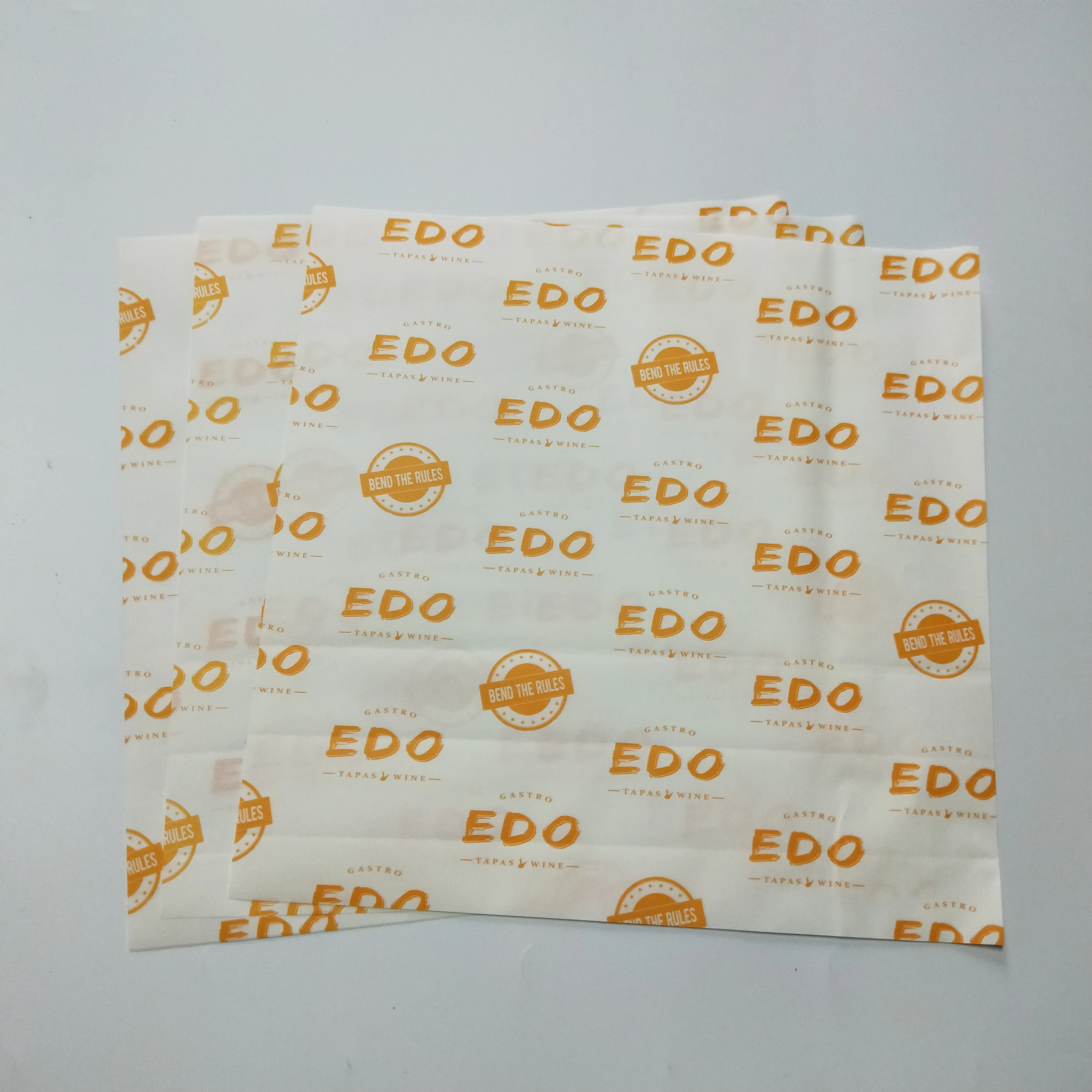 Custom Printed Kraft A4 Wrapping Deli Paper Shawarma Food Grade Wax ...