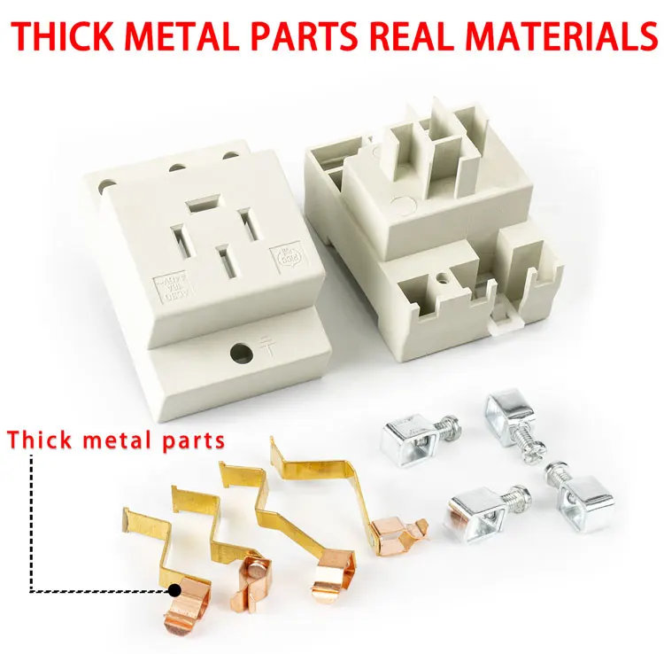 DIN Rail Modular AC30 2-Hole Socket - Flame Retardant Power Supply