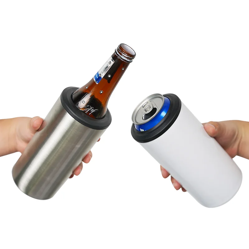 Stainless Steel Double Wall Vacuum Insulate Can Beer Can 12oz Universal ...