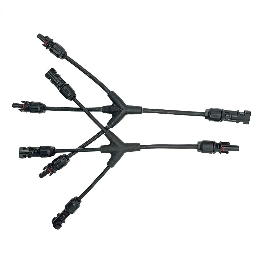 Lower Cost Solar Cable Assembly 2 To 1 Y Type/and T Tppe Connector For ...