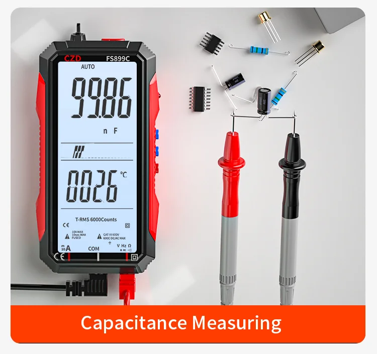 Super Full Screen Rechargeable 6000 Counts Auto Range Digital ...