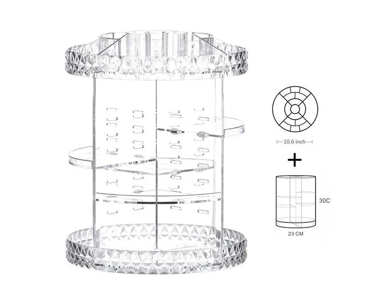 Best Price Makeup Organizer Acrylic 360-degree Rotating Adjustable ...