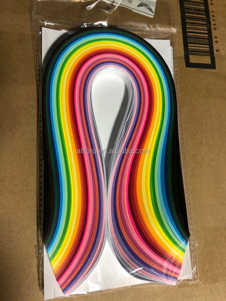 Gradient Colors Diy Paper Craft 26 Colors 160 Strips 5mm Width 39cm ...