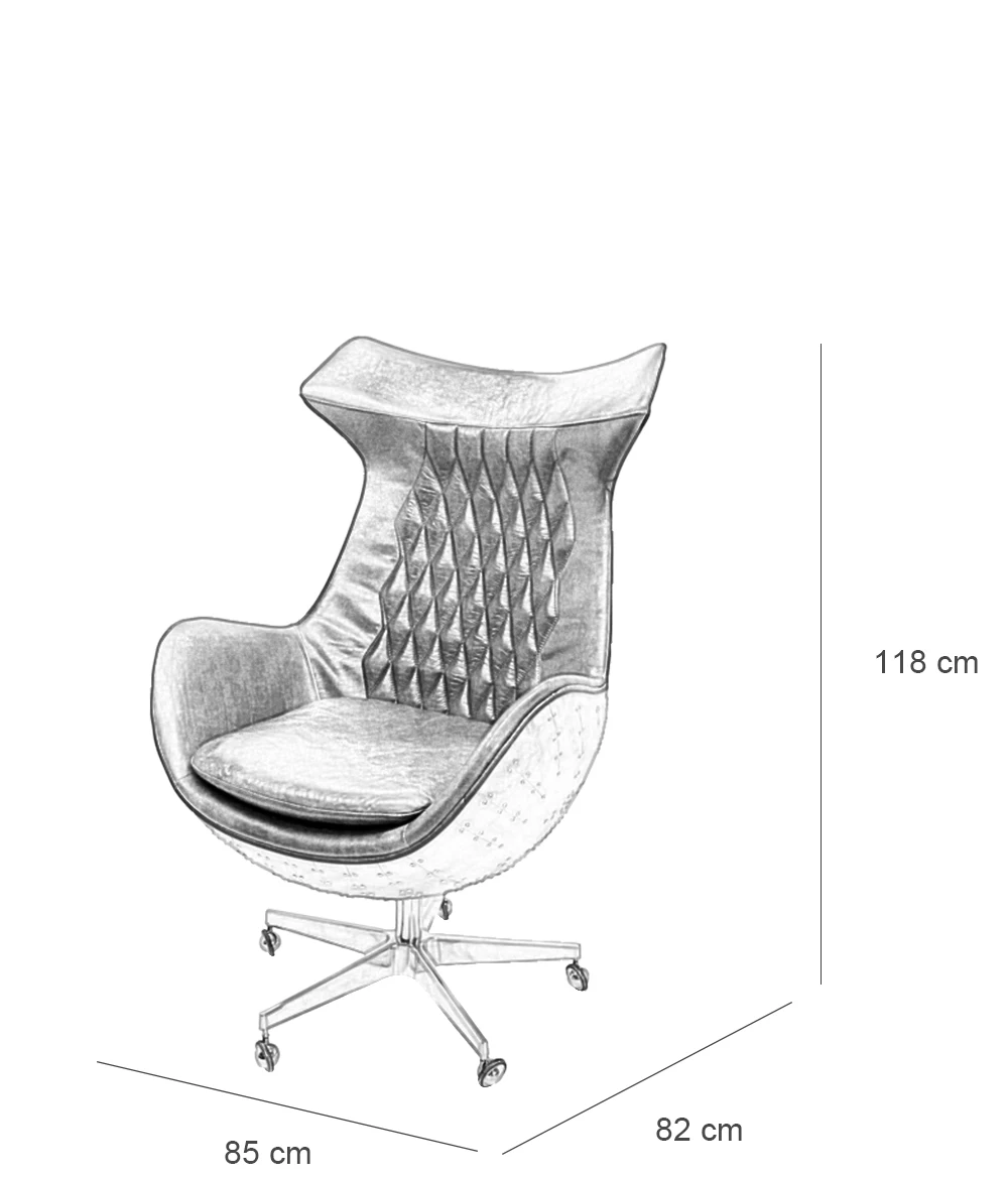 Aviator Egg Variant Office Chair - Vintage & Genuinely Comfortable