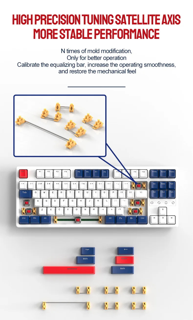 K87 Gaming Mechanical Keyboard - 87 Keys with RGB Backlit